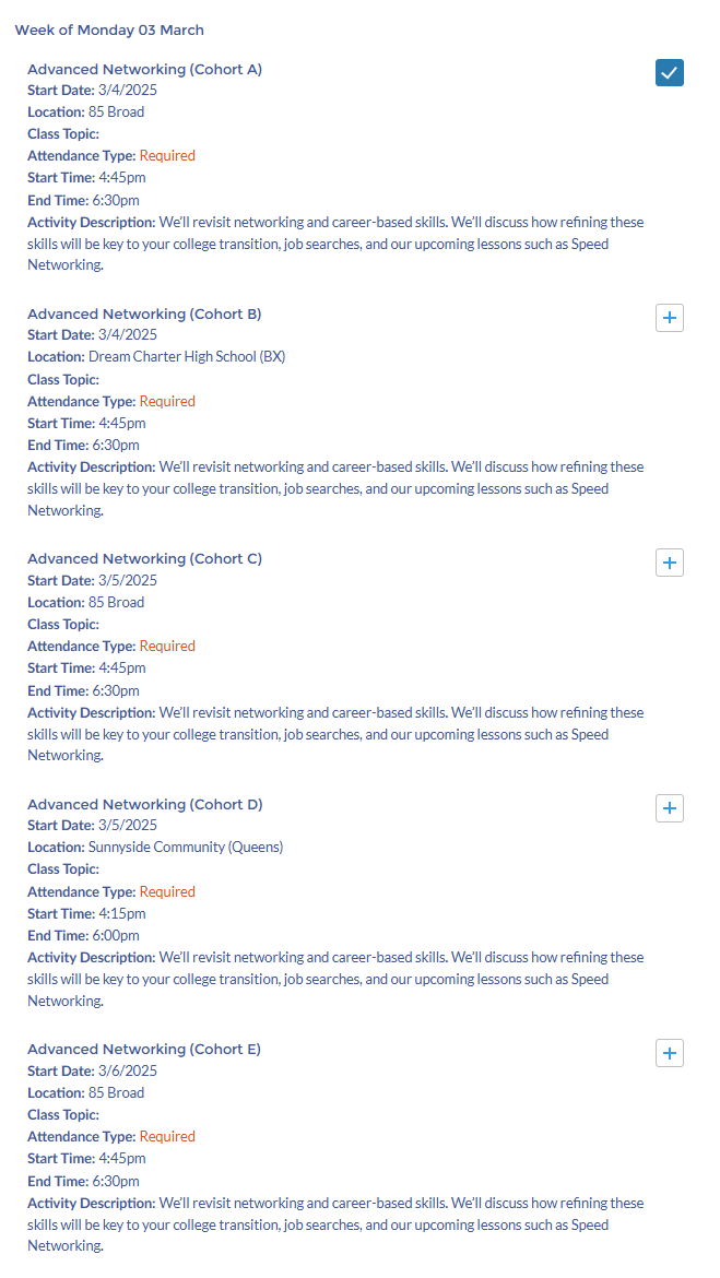 CGT Schedule Conflict Form